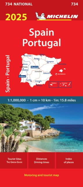 Spain & Portugal 2025 - Michelin National Map 734 – EMKA