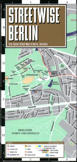 Streetwise Berlin Map - Laminated City Center Street Map of Berlin, Ge – EMKA