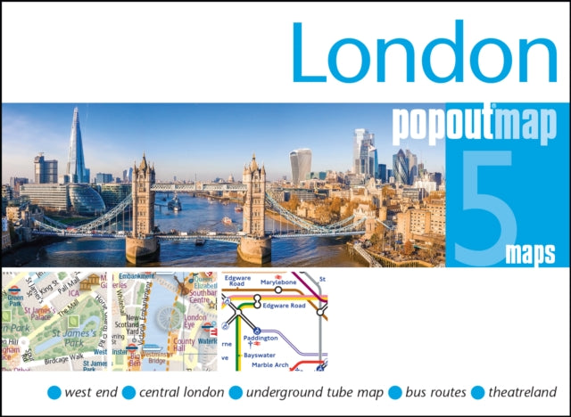 London PopOut Map - pocket size pop up map of London – EMKA